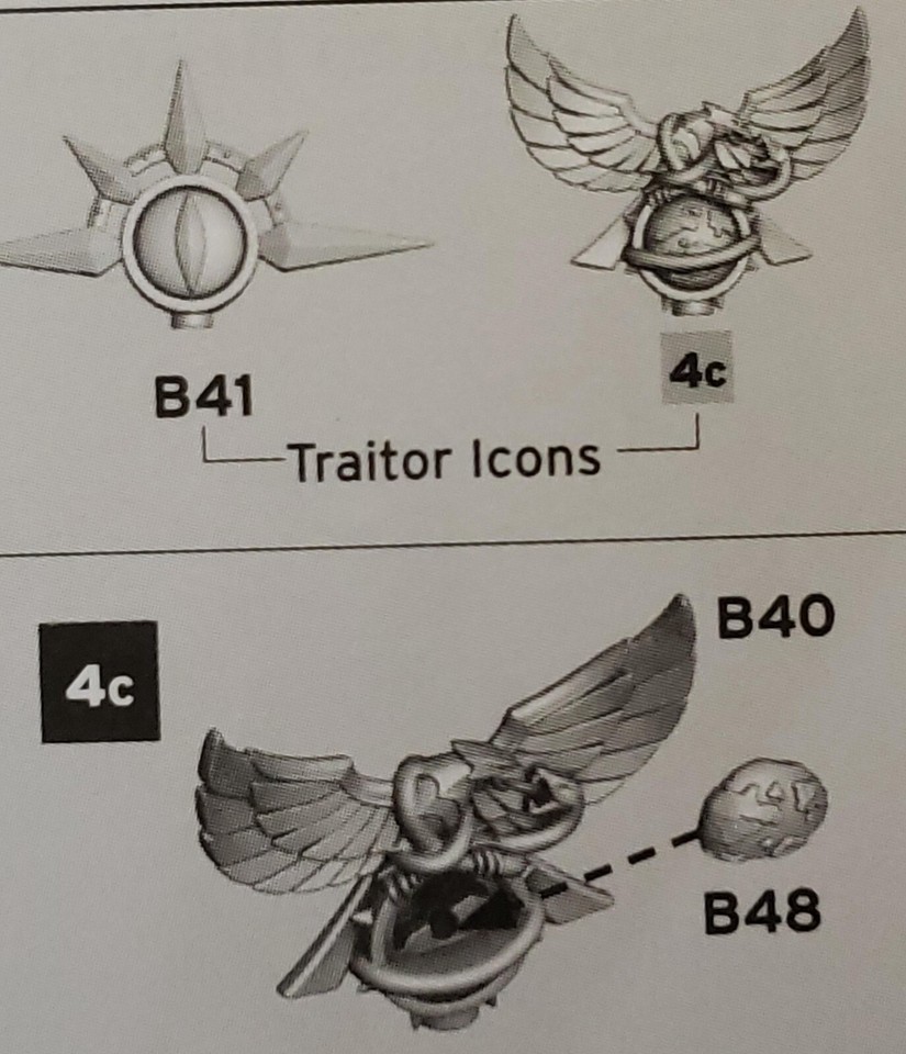 Warhammer 30K Space Marine Bits Mark III Command Squad Standard Traitor ...