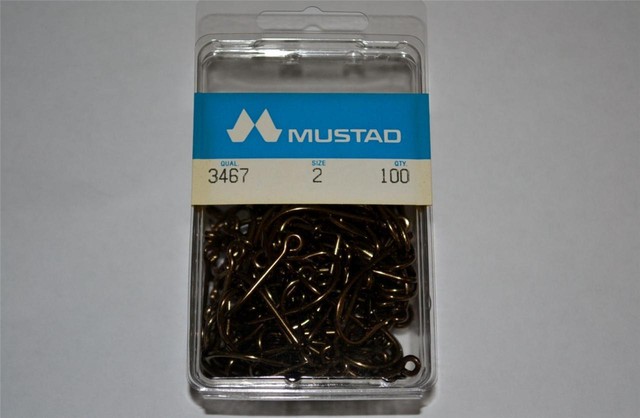 MUSTAD 3467 Sheepshead Hooks Size 4 Box of 100 2x Strong Made in Norway ...
