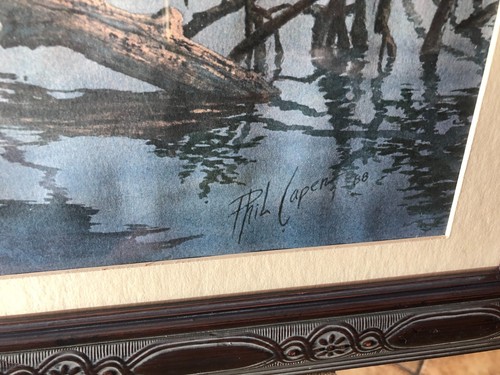 PHIL CAPEN ROSEATE SPOONBILL EVERGLADES NATIONAL PARK FRAME 23x27 ART ...