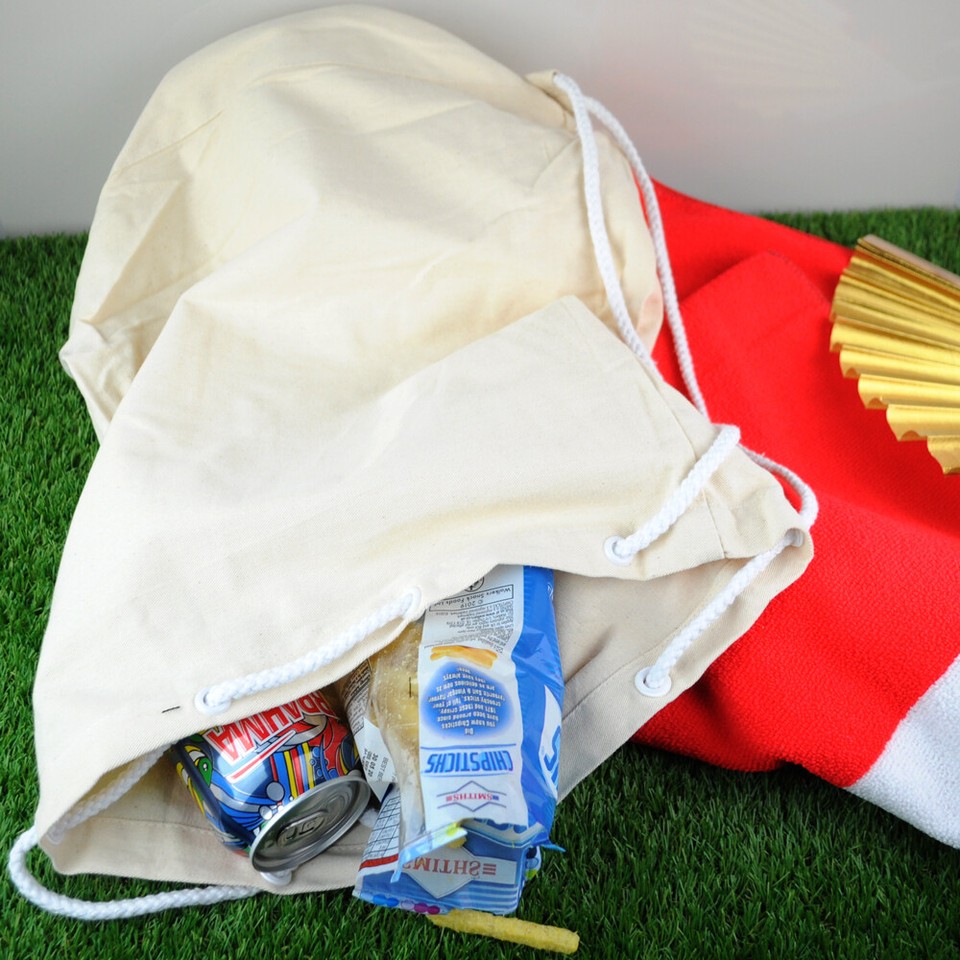 Sailor Style Drawstring Duffel / Stuff Bag 100% Cotton Sling Rope ...