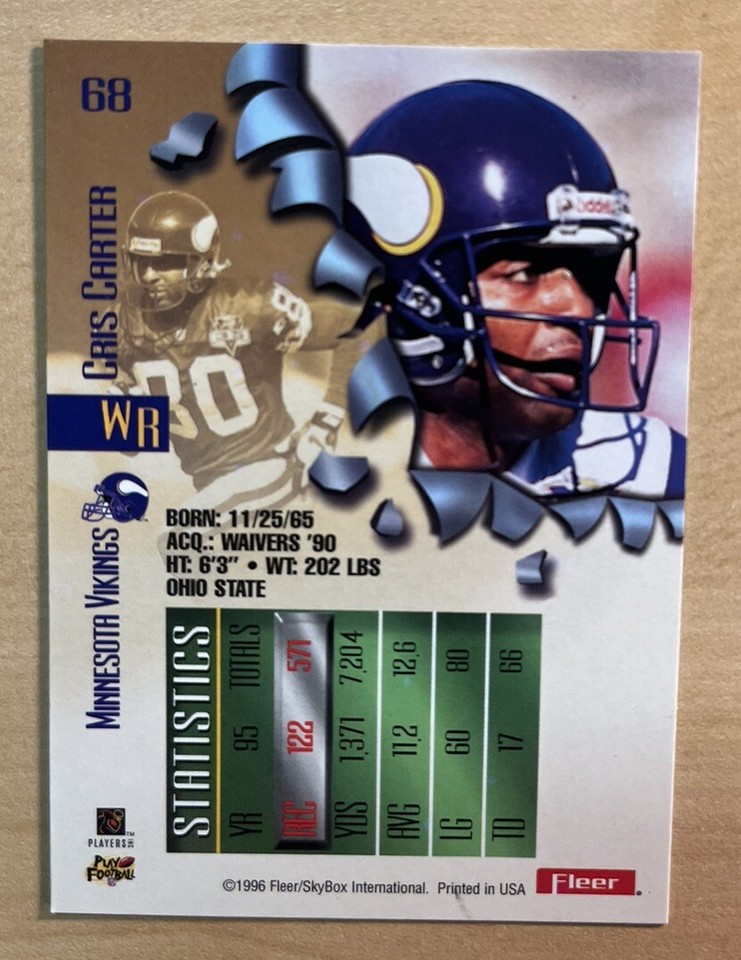 Chris Carter 1996 Fleer Metal Card #68, MINT | eBay