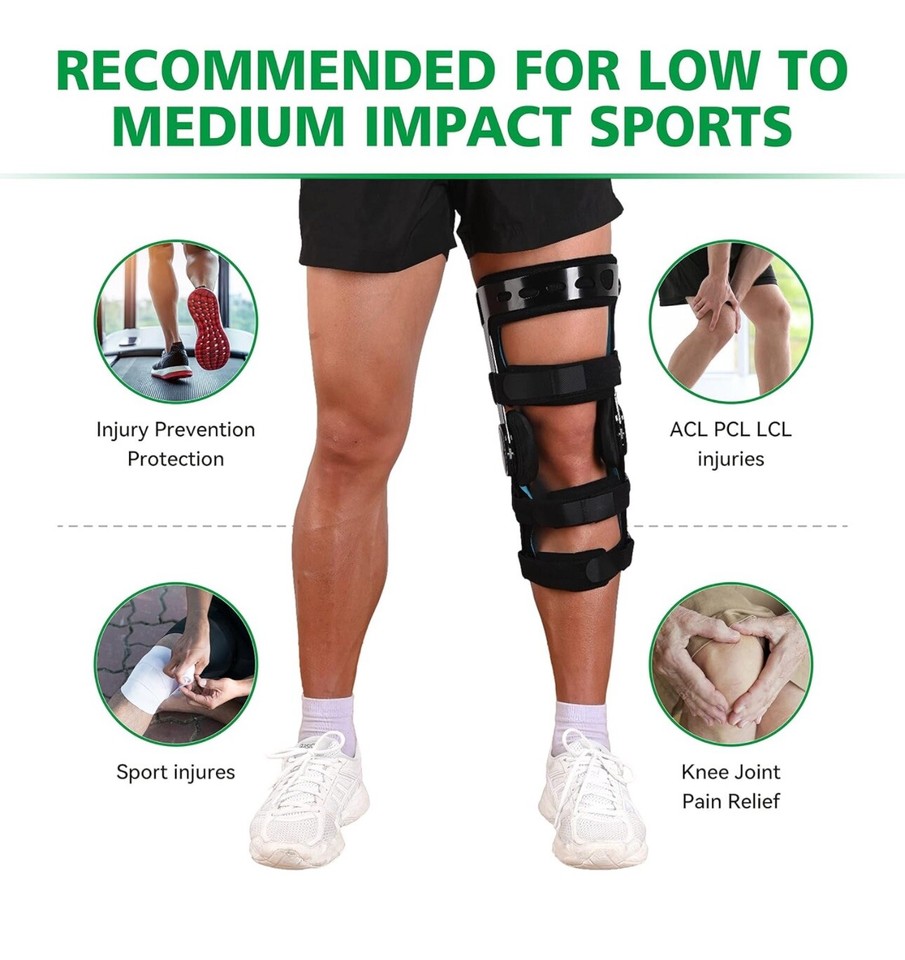Orthomen Functional Knee Brace, for ACL/MCL/PCL/Meniscus/Ligament ...