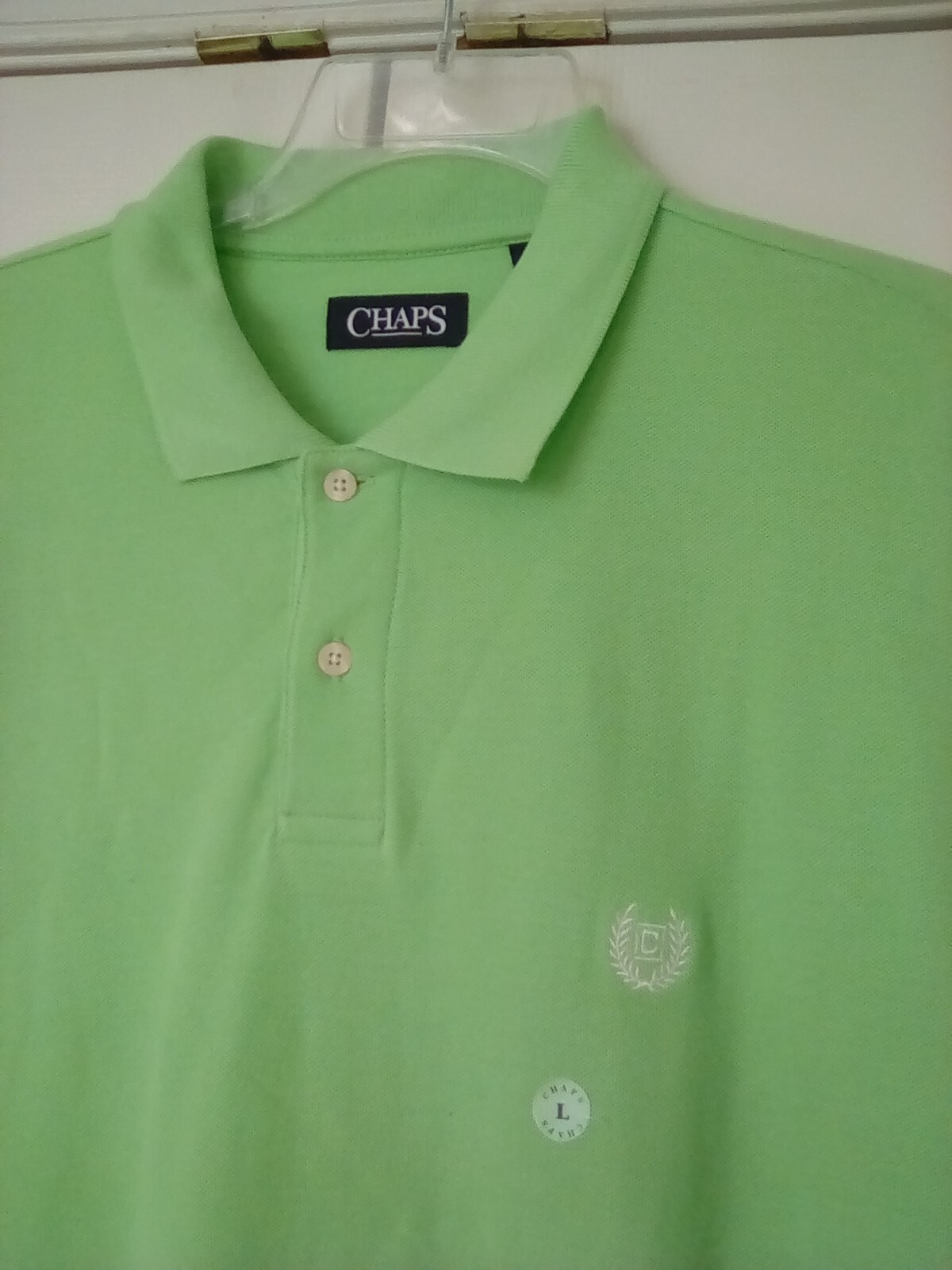 Chap's Men's Light Green Polo Shirt Size Large NEW | eBay