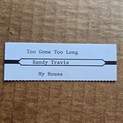 RANDY TRAVIS Too Gone Too Long JUKEBOX STRIP Record 45 rpm 7" | eBay