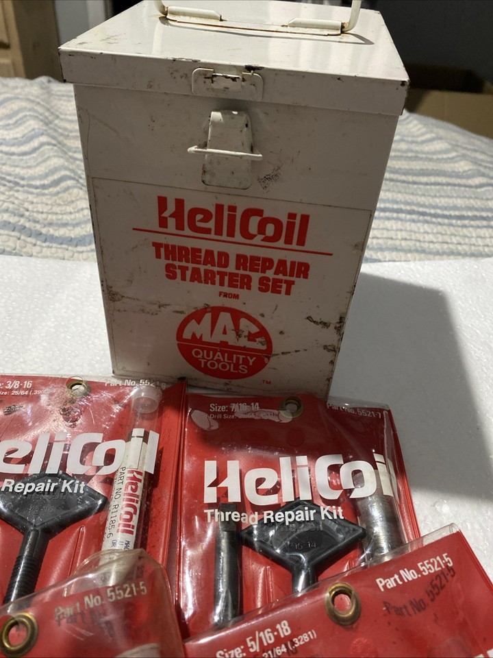HeliCoil Master Thread Repair Kit Starter Set MAC Tools -1/4 3/8 5/16 7 ...