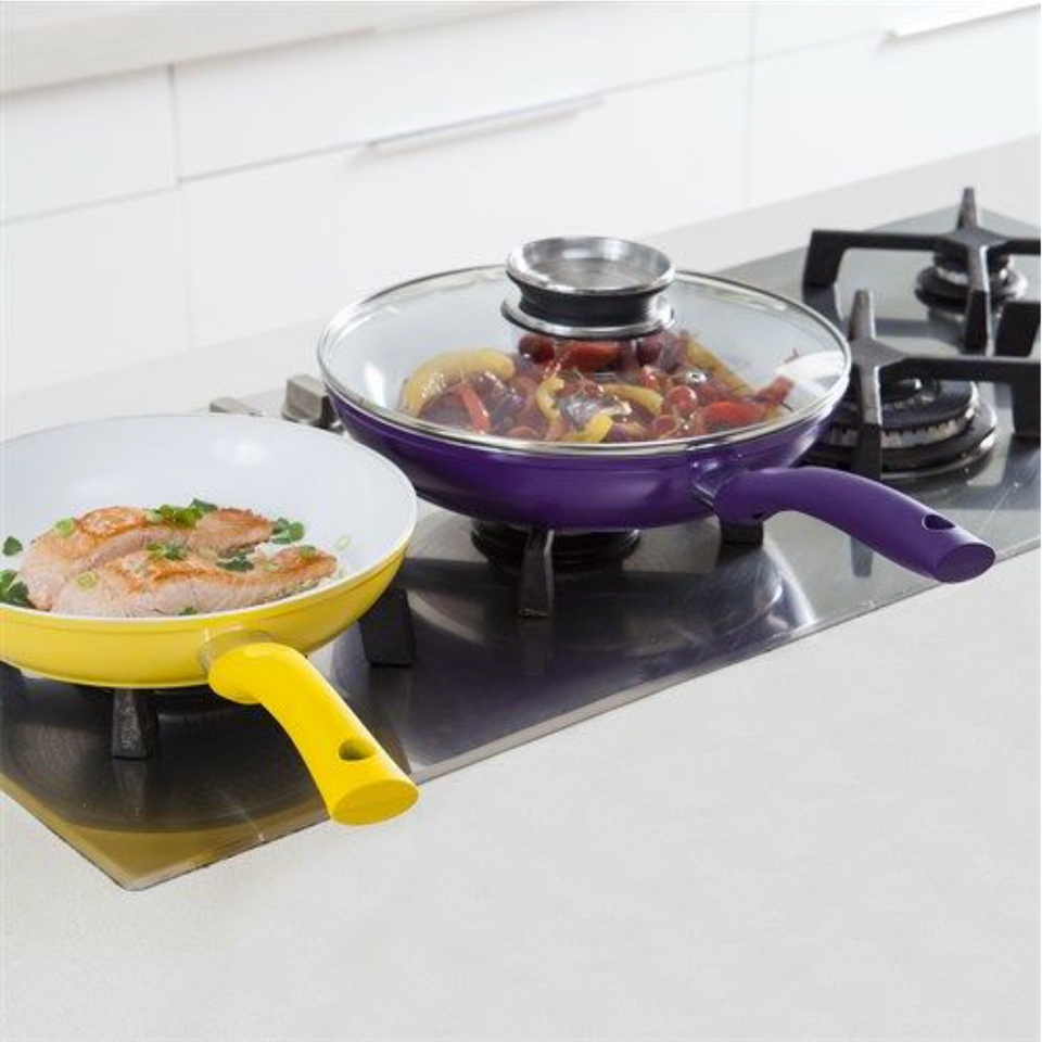 JML Ceracraft Ceramic 20cm Frying Pan.Aubergine Purple Induction Safe ...
