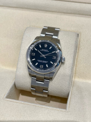 Rolex 177200 Oyster Perpetual 31mm, Black Dial, Smooth Bezel - Steel on ...