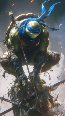 Teenage Mutant Ninja Turtles Leonardo Poster Print - No Frame | eBay
