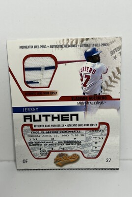 Vladimir Guerrero 2003 Fleer Authentic Ripped Jersey *2 Color * | eBay
