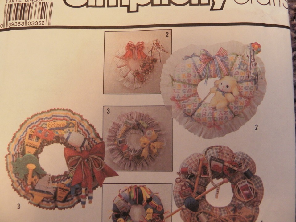 (1987) Simplicity 8412 Sewing pattern Crafts Easter Christmas Door ...