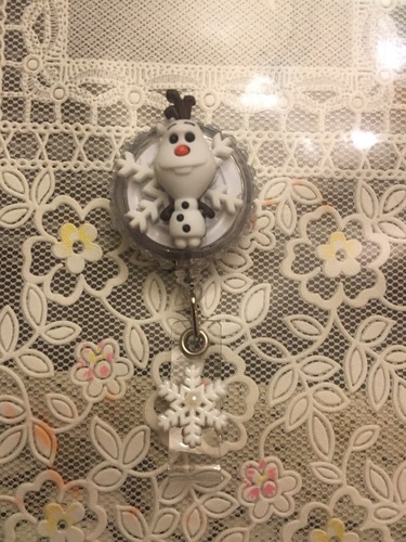 Frozen Olaf Inspired ID Badge/Retractable Name Tag Holder | eBay