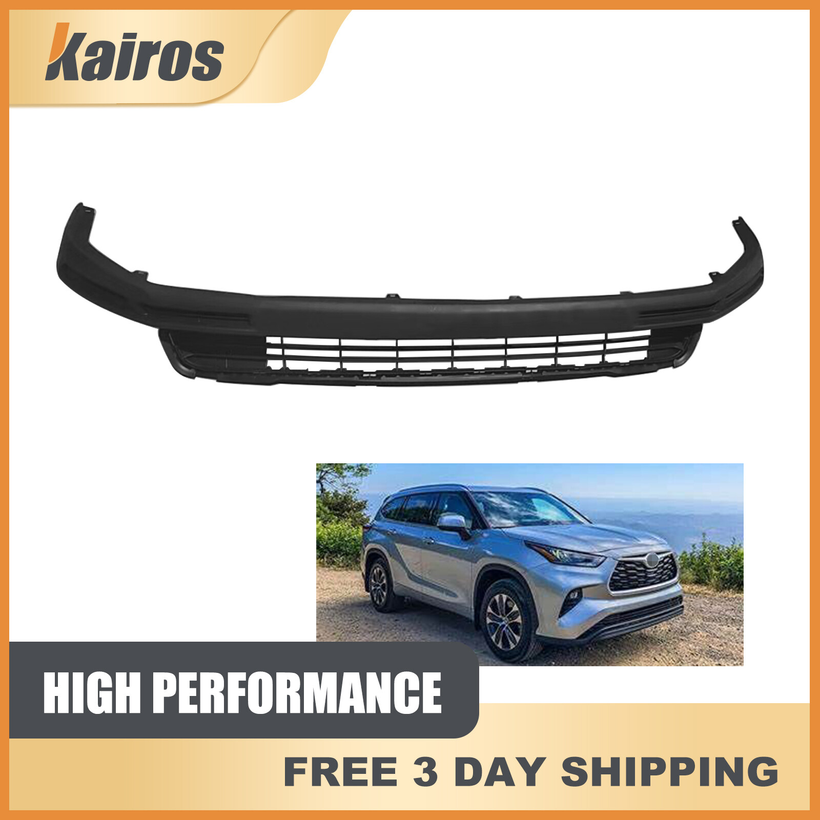 Front Bumper Cover Lower Grille TO1015113 For 20-23 Toyota Highlander 2 ...