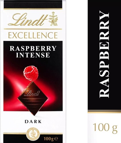 Lindt Excellence Raspberry Intense, Cocoa & Classic Vegan Bars 100g x5 ...