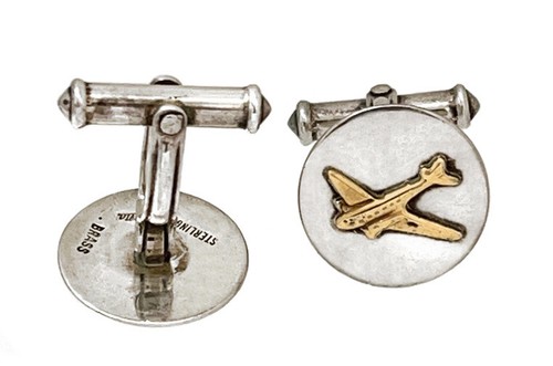 Vintage CECILIA Sterling Silver Brass C-47 C47 Aircraft Airplane ...