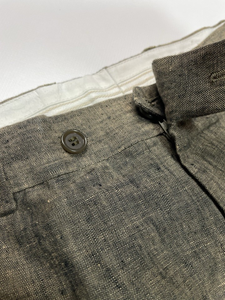 Alfred Dunhill London Quiet Luxury 2PC Suit Brown Taupe Linen 44R ...