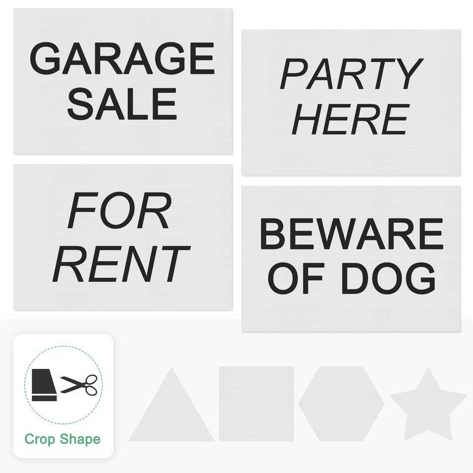 5Pcs 3mm Corrugated Plastic Sheets, 12 x 16 Inch Corrugated Poster ...