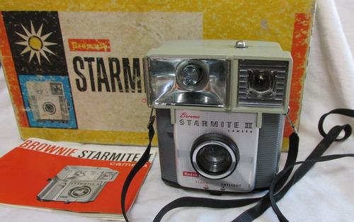 VINTAGE EARLY 1960s KODAK STARMITE II CAMERA w/ BULB & MANUAL & BOX | eBay