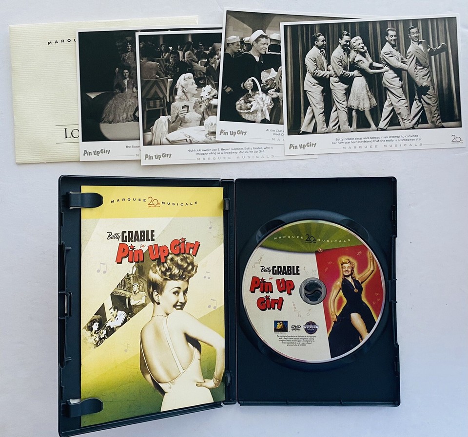 Pin Up Girl (DVD, 1944, w/ Lobby Cards & Insert) Betty Grable ...