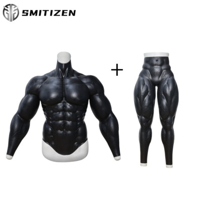 SMITIZEN Black Upgraded Silicone Body Suit + Muscle Pants Cosplay ...