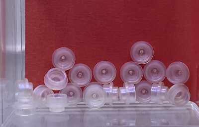 Lego Parts Lot (20) ~ Satin Trans-Clear Plate, Round 1 x 1 Transparent ...