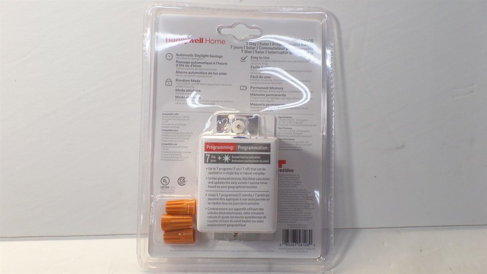 HONEYWELL HOME RPLS740B1008/U 120V 7-DAY PROGRAMMABLE IN/OUTDOOR SWITCH ...