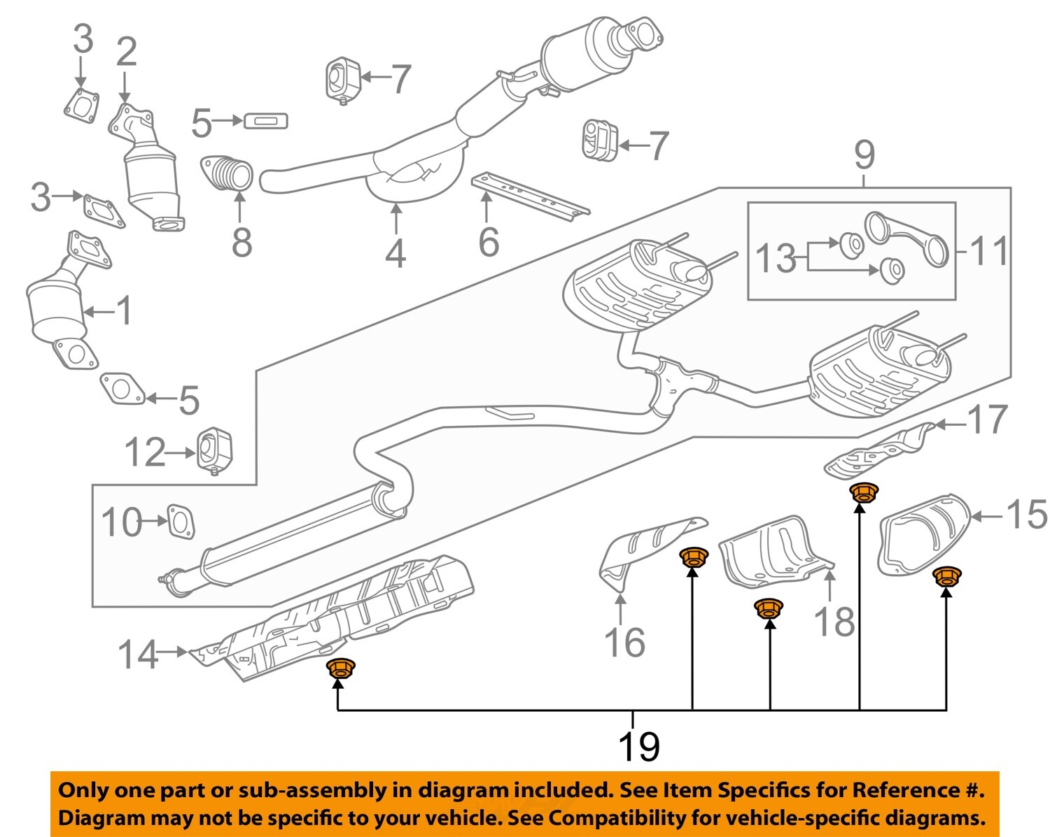 GM OEM Exhaust System-Heat Shield Retainer 13245749 | eBay