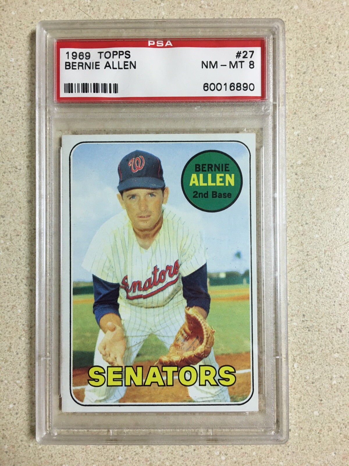1969 Topps #27 Bernie Allen PSA 8 NM-MT SENATORS | eBay