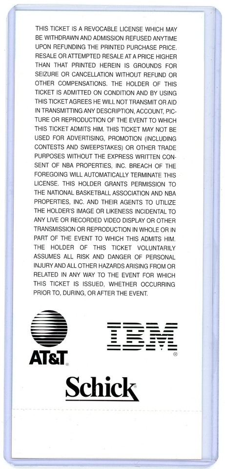 1995 NBA DRAFT FULL TICKET PRE DEBUT KEVIN GARNETT JERRY STACKHOUSE ...