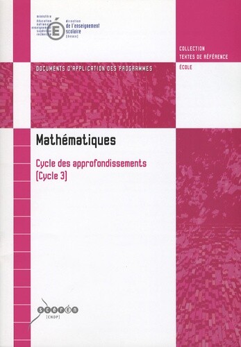 Mathematiques Cycle des approfondissements (Cycle 3) : Documents d ...