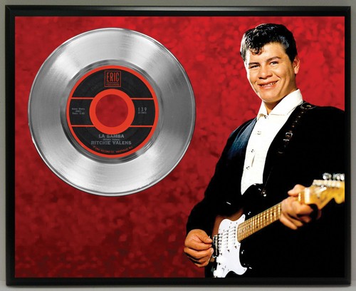 Ritchie Valens Poster Art Silver Metalized Vinyl Record Memorabilia ...