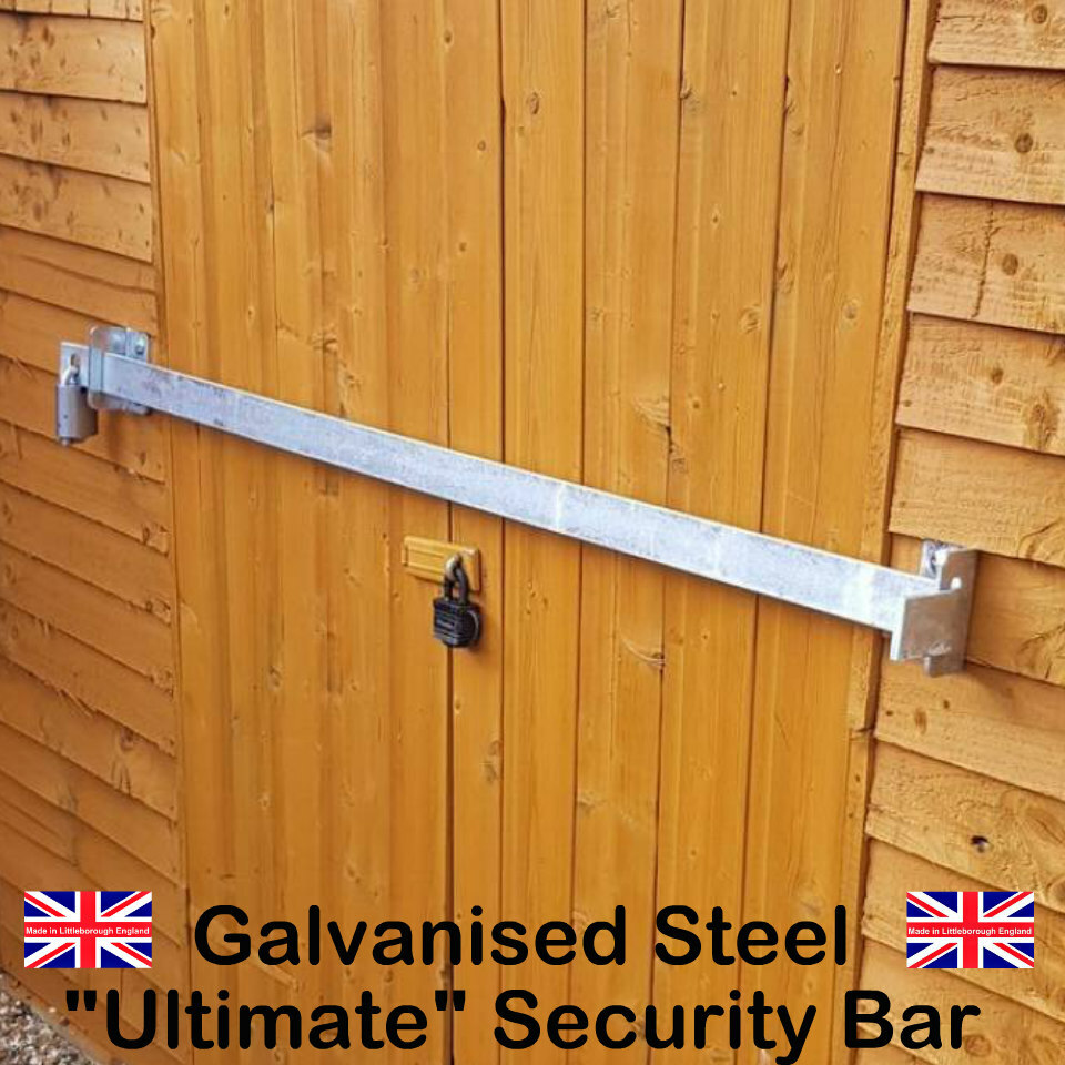 'ULTIMATE' SHED Door SECURITY BAR Locking Made In England Shed Garage ...