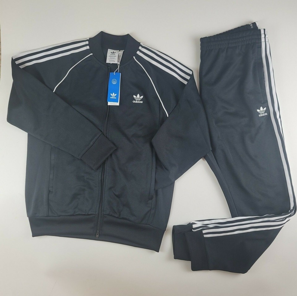 adidas Originals Men’s M,L,XL Black SST Superstar Tracksuit 3-striped ...