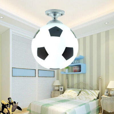 Novelty Football Soccer Ceiling Lamp Hanging Pendant Light Glass Lamp ...