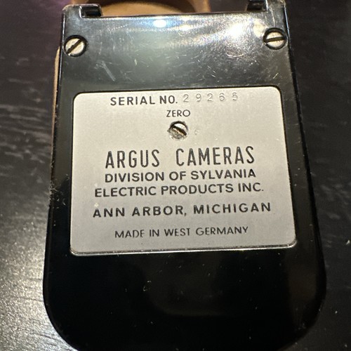 Vintage Argus L3 Exposure Camera Light Meter w/ Original Leather Case ...