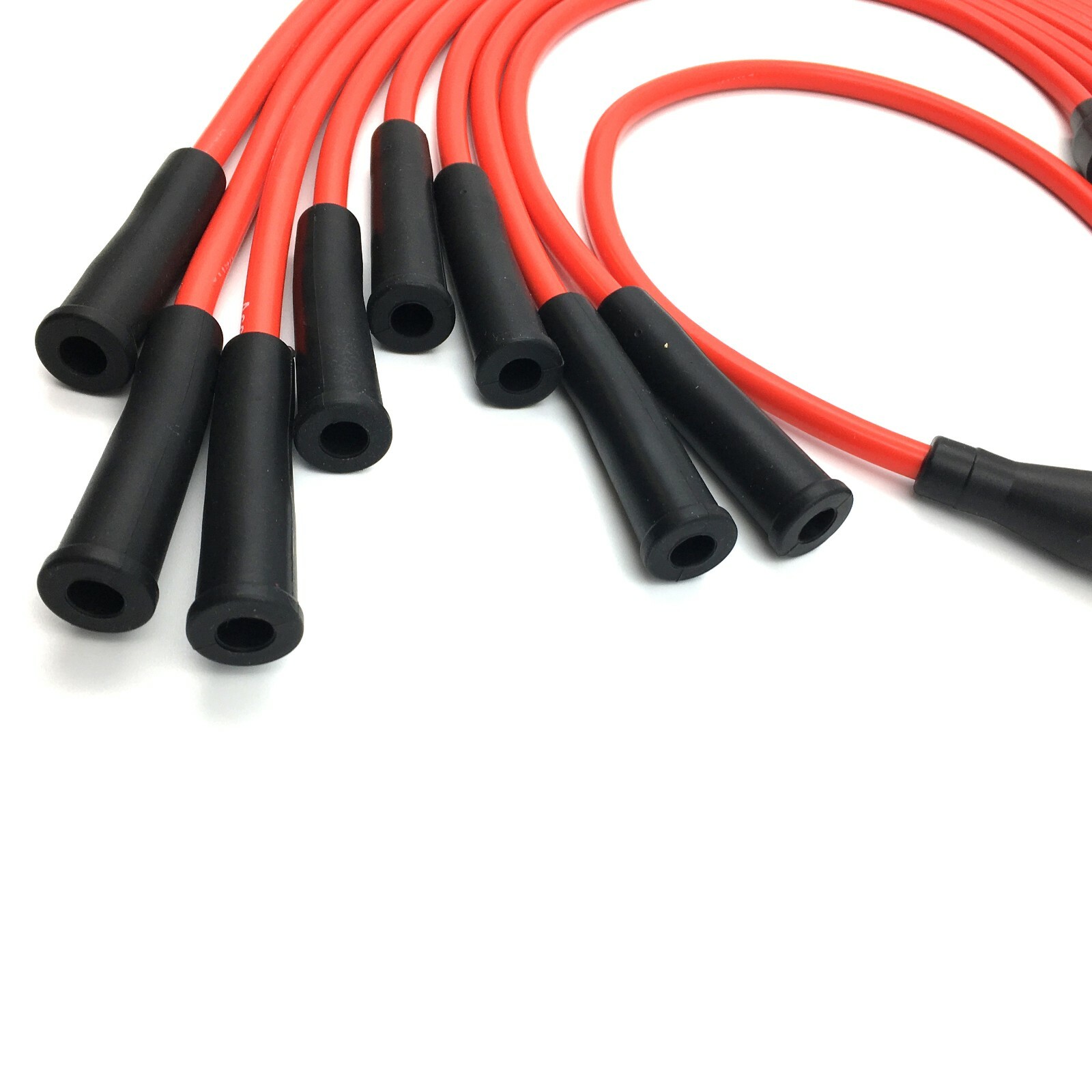 AccuSpark 8mm RED High Performance Carbon Core HT Leads For Rover V8 3. ...