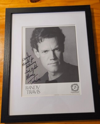 RANDY TRAVIS AUTOGRAPHED 8X10 GLOSSY PHOTO MATTED & FRAMED PERSONALIZED ...