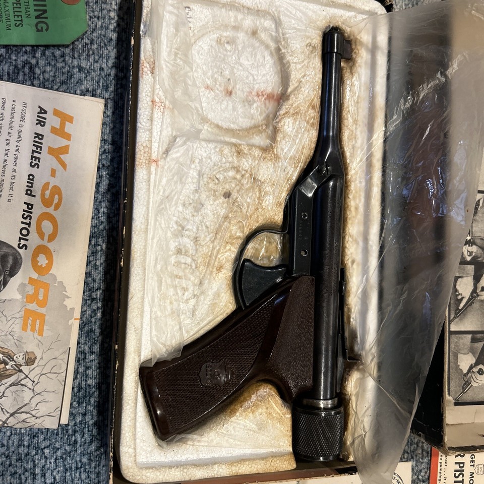 HY-SCORE Target Model Air Pistol .177 Caliber Pellet Gun W/ Box And ...