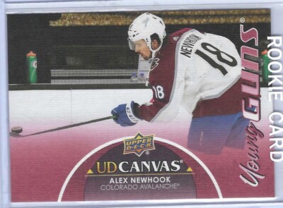 ALEX NEWHOOK 2021 UPPER DECK CANVAS SERIES ONE RED YOUNG GUNS ROOKIE RC ...