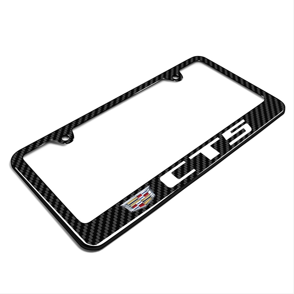 Cadillac CT5 Black Carbon Fiber Look ABS Plastic License Plate Frame | eBay