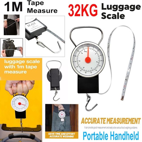 Luggage Weight Scale 32KG Travel Bags Portable Suitcase Manual Scale W ...