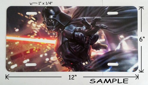 Star Wars Darth Vader Yoda R2-D2 Movie LICENSE PLATE Car Tag Gift MADE ...