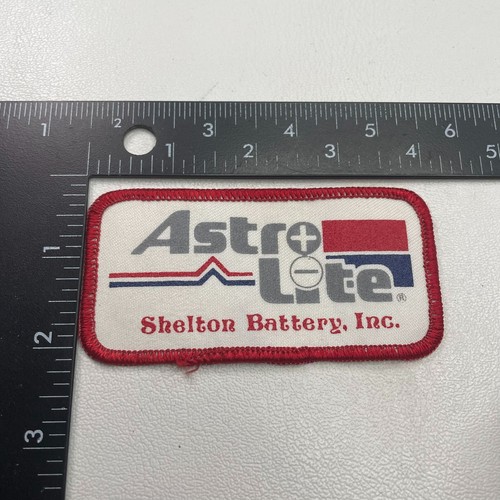 VINTAGE ASTRO LITE SHELTON BATTERY INC. Advertising Patch 12T2 | eBay