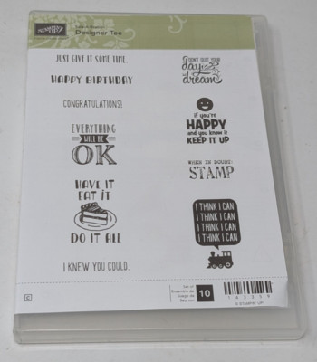Stampin Up Rubber Stamps Sale-A-Bration Designer Tee 10 Piece Set Pie ...