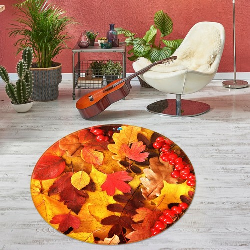 3D Red Maple Leaf ZHUA2232 Game Non Slip Rug Mat Photo Carpet Zoe ...
