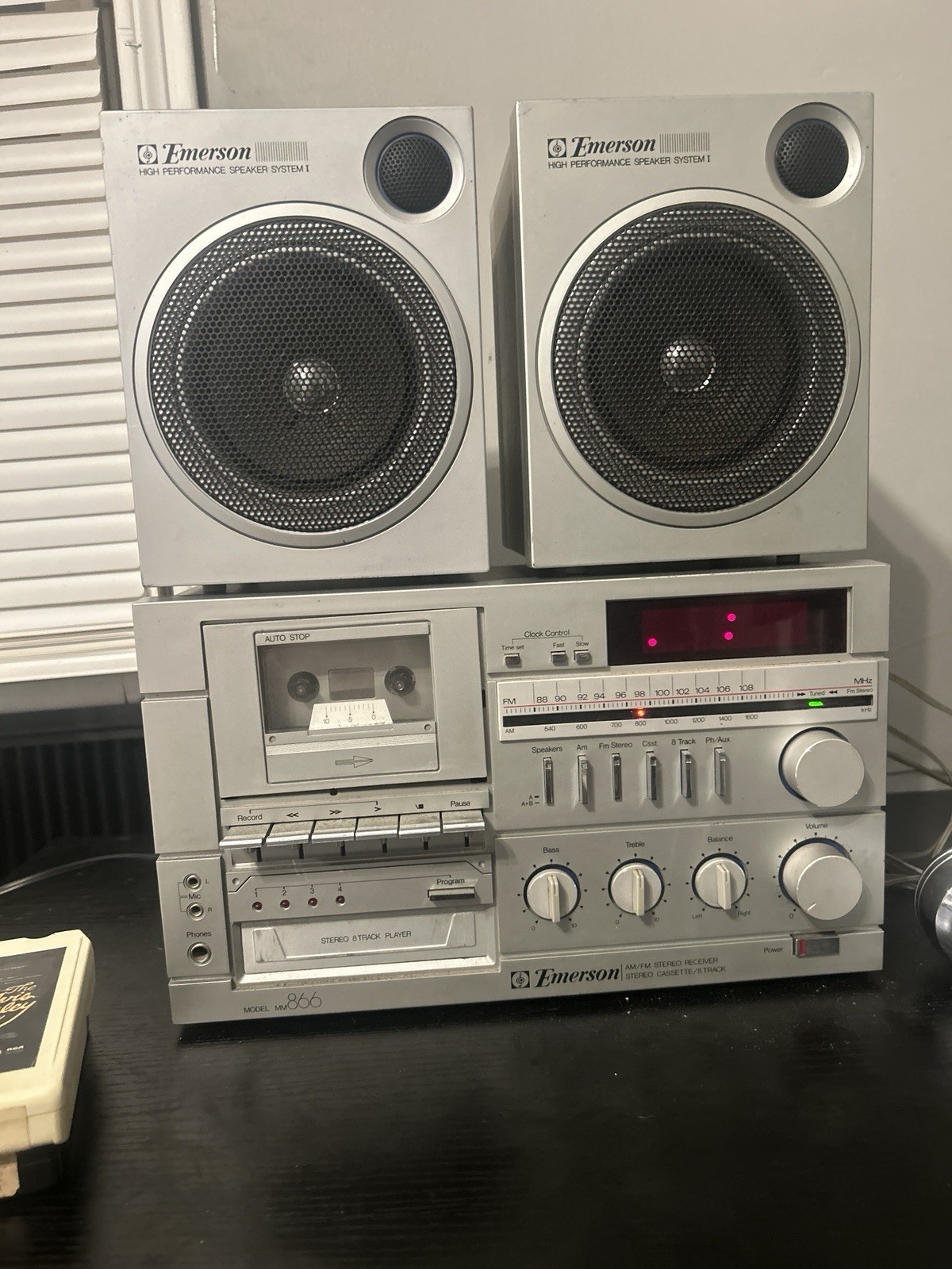 Vintage Emerson Cassette & 8 track stereo system MM866 READ | eBay