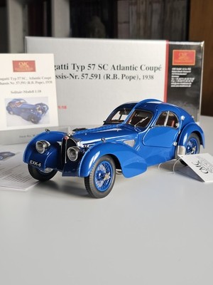 CMC 1:18 - Bugatti Type 57 SC Atlantic Coupé (châssis R.B. Pope, 1938 ...