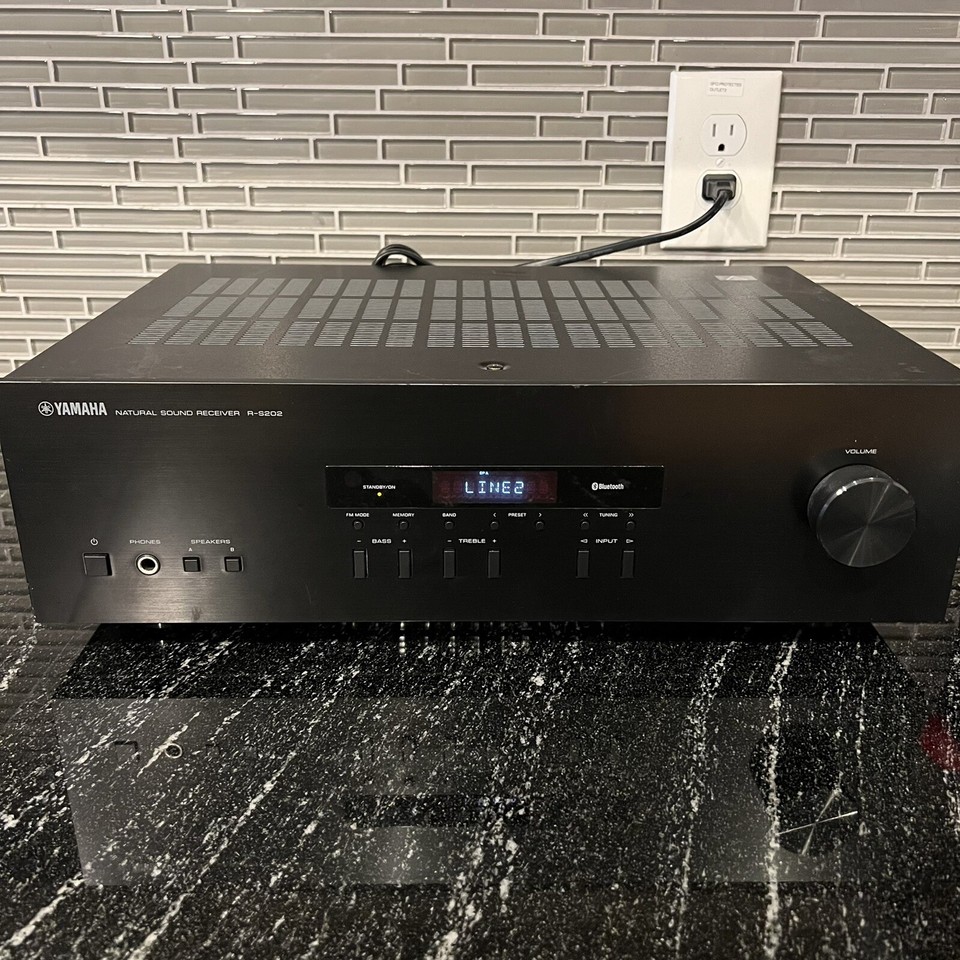 Yamaha R-S202 Natural Sound Stereo Receiver with Bluetooth (Black) | eBay