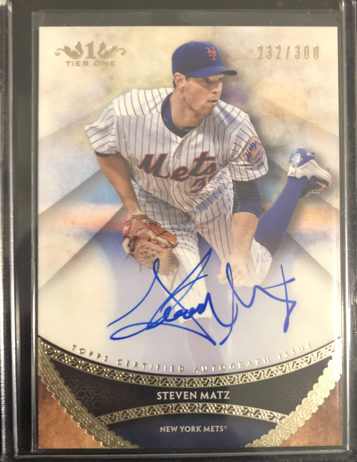 STEVEN MATZ 2017 TOPPS TIER ONE AUTOGRAPHED SIGNED AUTO BASEBALL CARD ...