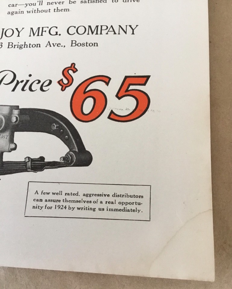 Lovejoy shock absorbers car 1924 orig vintage print ad 1920s illus auto ...