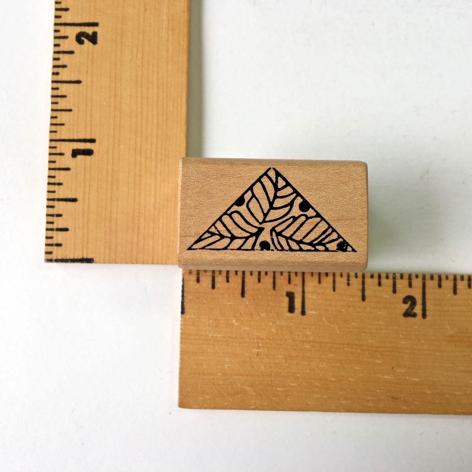Magenta Rubber Stamps - Triangle with Leaves 29059.D - NEW | eBay